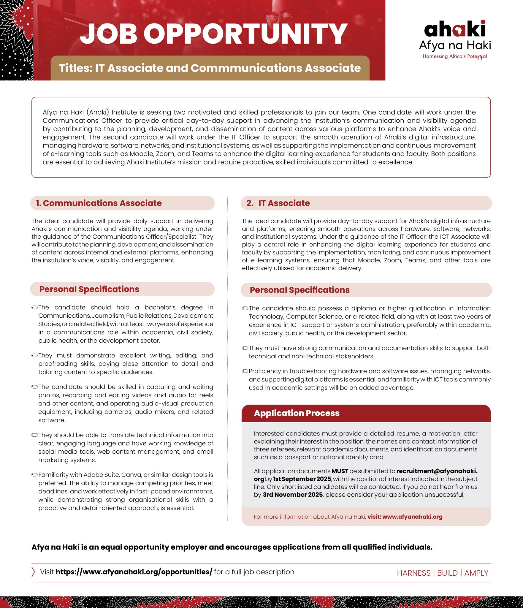 IT Associate – Ahaki